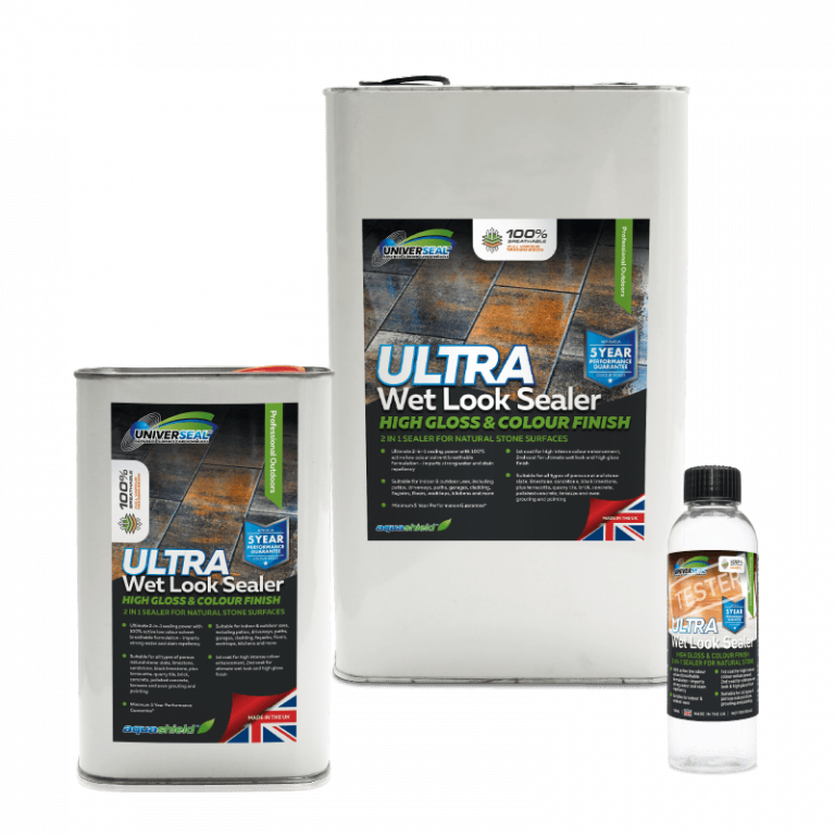 Ultra Wet look Sealer is a 2-in-1 colour enhancing high gloss stone sealer